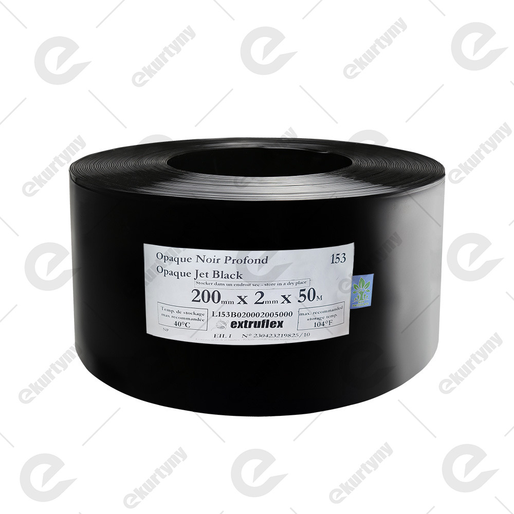Rolka folii czarna nieprzezroczysta do kurtyn PCV (EXTRUFLEX) Ref.153 ...